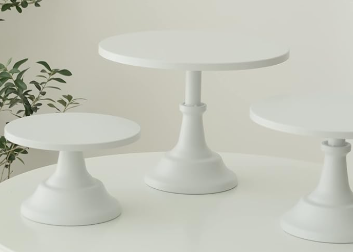 3 Piece Matte White Cake Stands | Luxe Party Decor